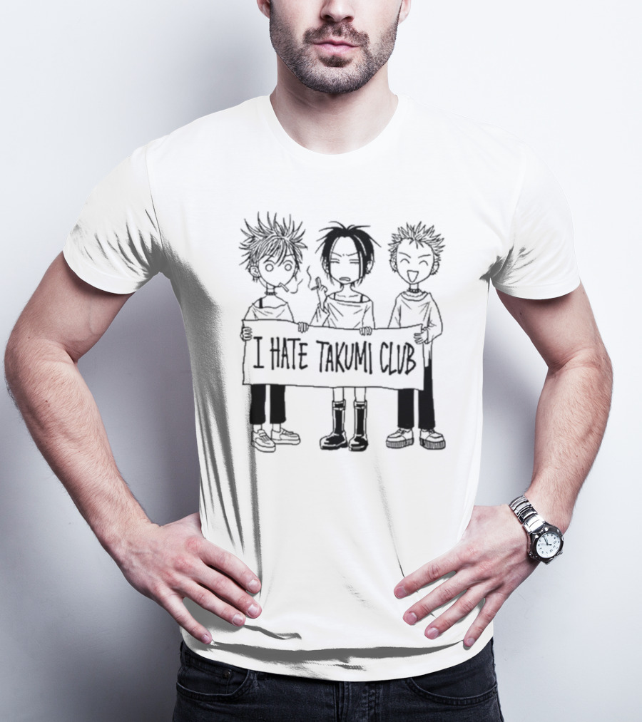 Yazawa Disciple I Hate Takumi Club Manga Characters T-Shirt