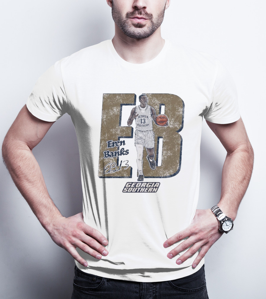 Eren Banks EB13 Georgia Southern Vintage Basketball Cartoon T-Shirt