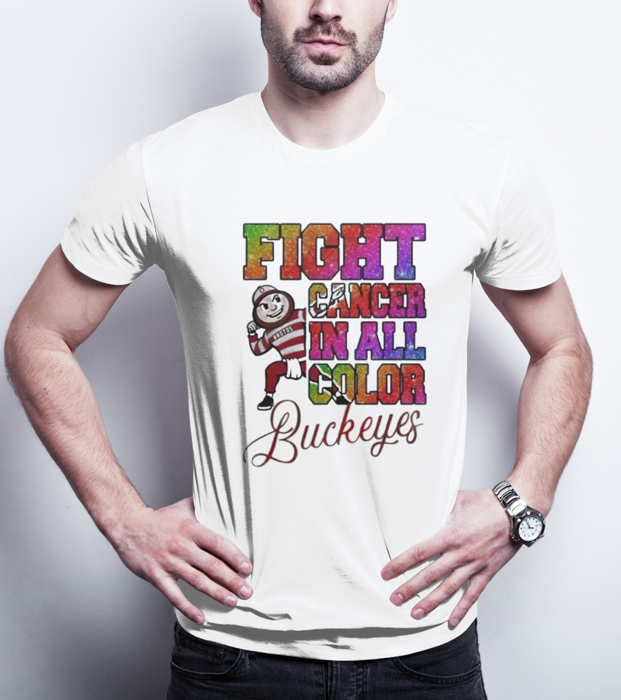 Fight Cancer In All Color Buckeyes T-Shirt