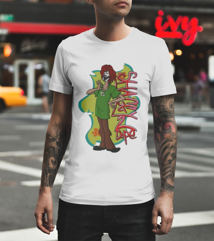 Shaggy 2 Dope Cartoon Character With Green T-Shirt