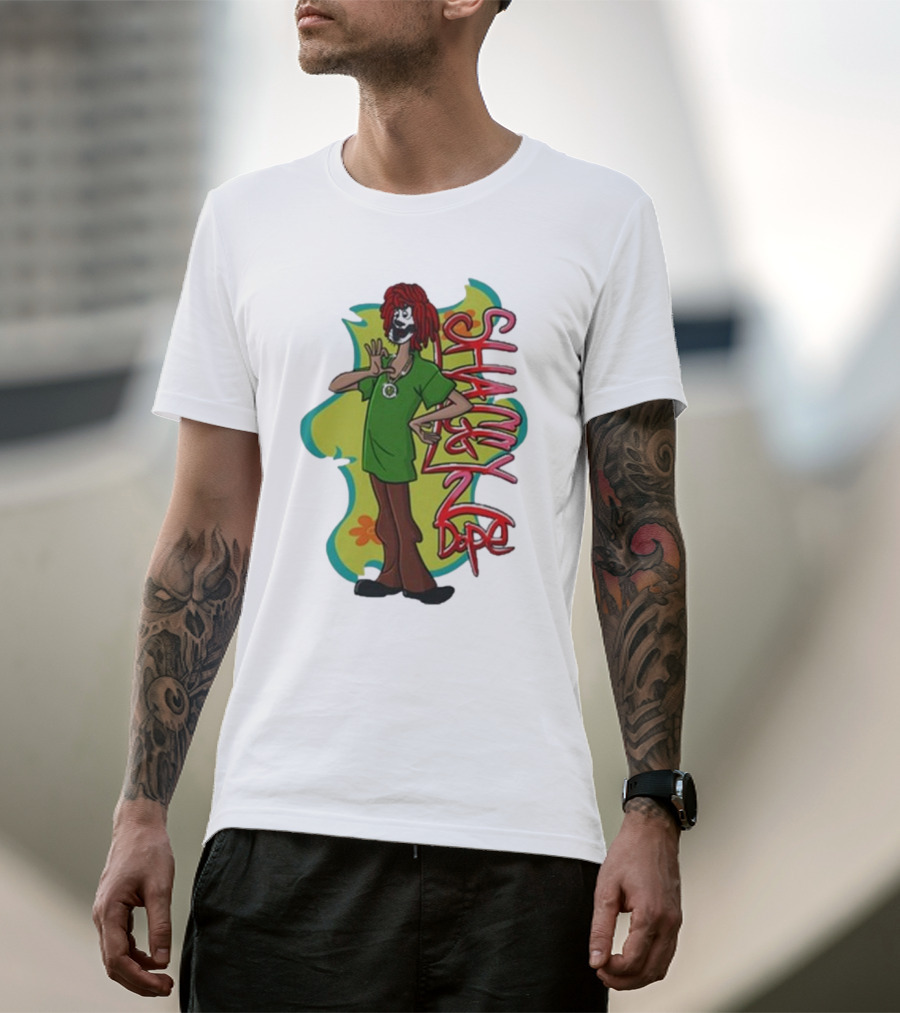 Shaggy 2 Dope Cartoon Character With Green T-Shirt