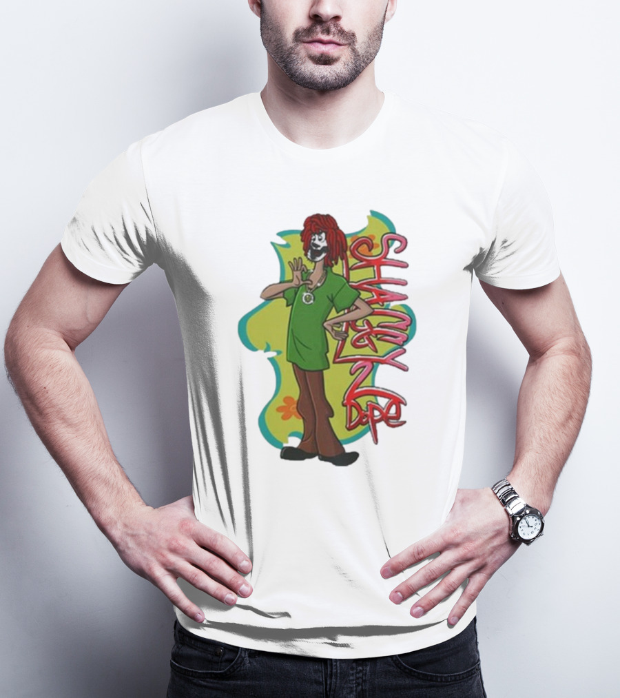 Shaggy 2 Dope Cartoon Character With Green T-Shirt