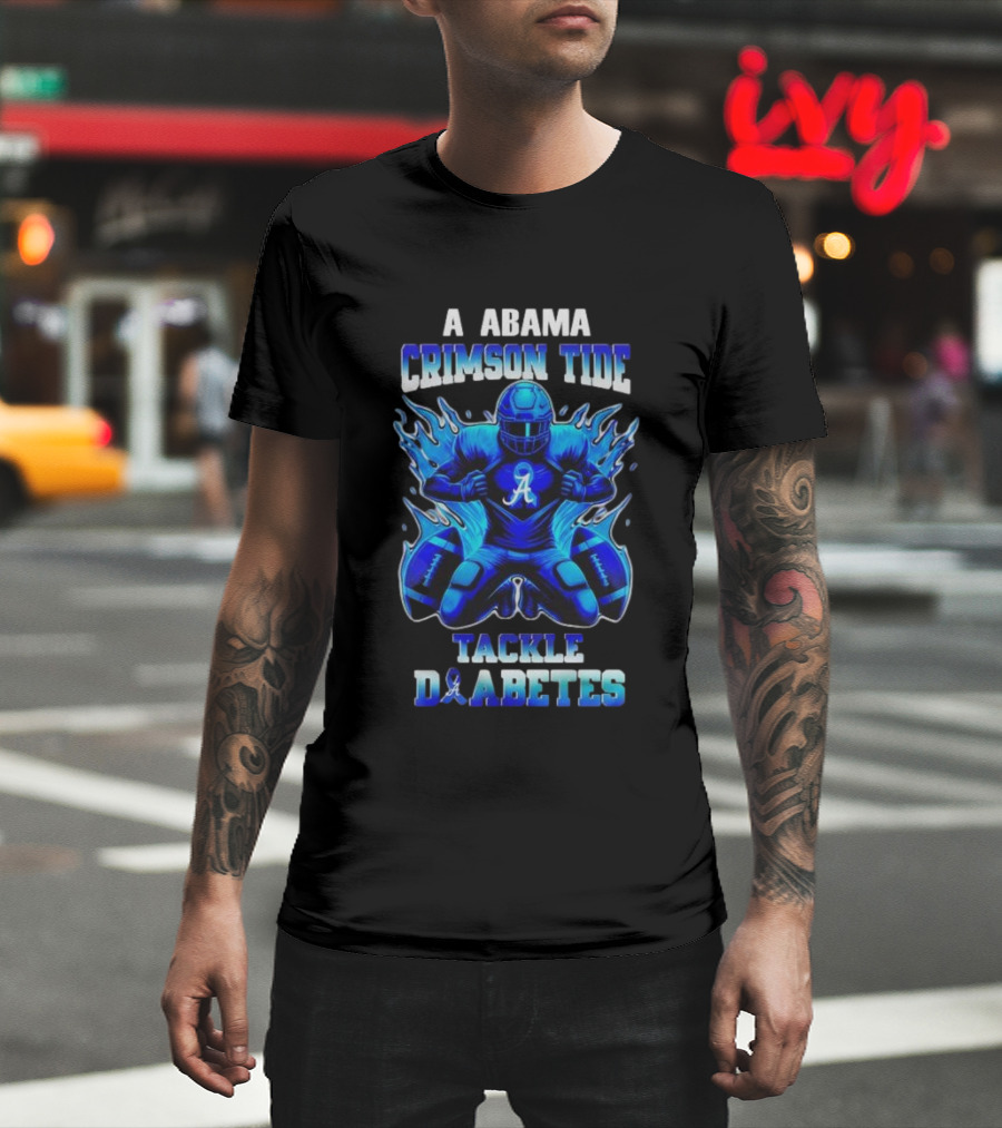 Alabama Crimson Tide Tackle Diabetes Awareness Month November T-Shirt