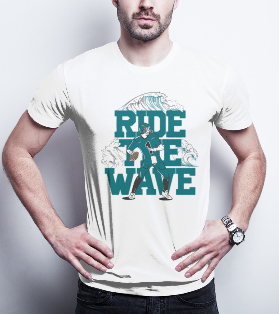 Ride The Wave Coastal Carolina University Football Quarterback Wave T-Shirt