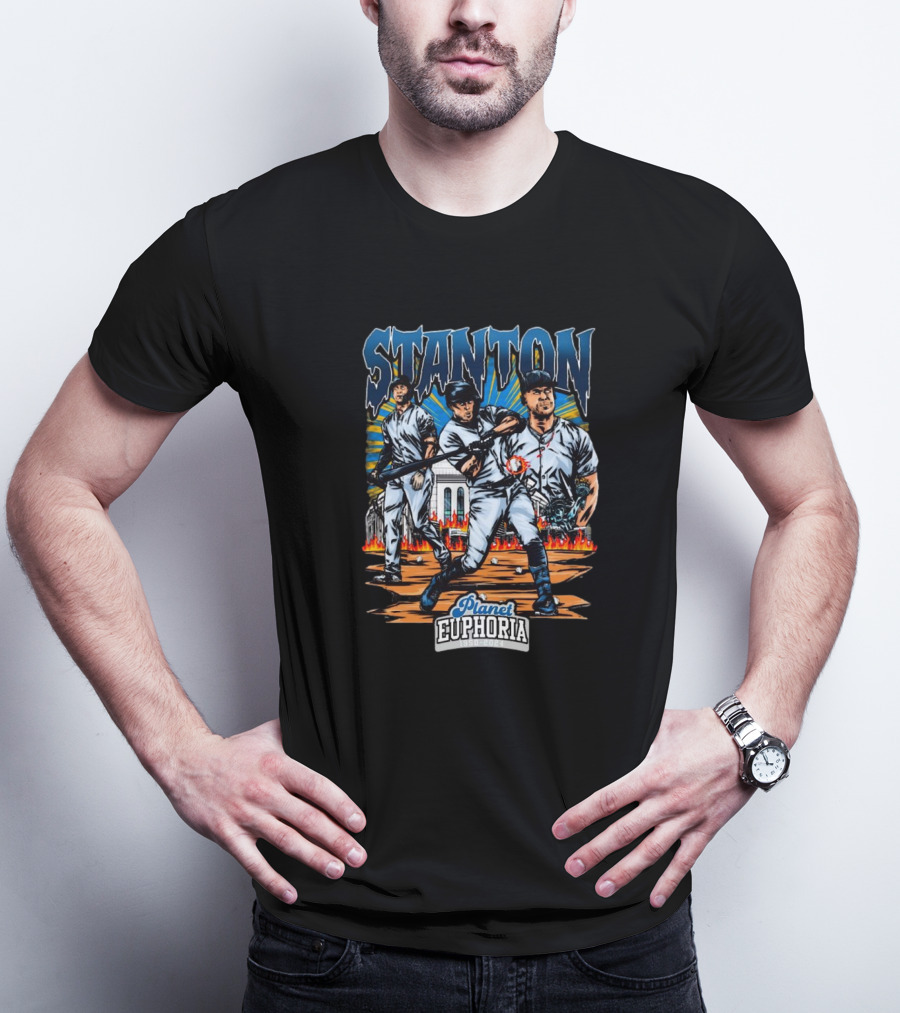 Giancarlo Stanton New York Yankees Planet Euphoria Stadium Firestorm T-Shirt