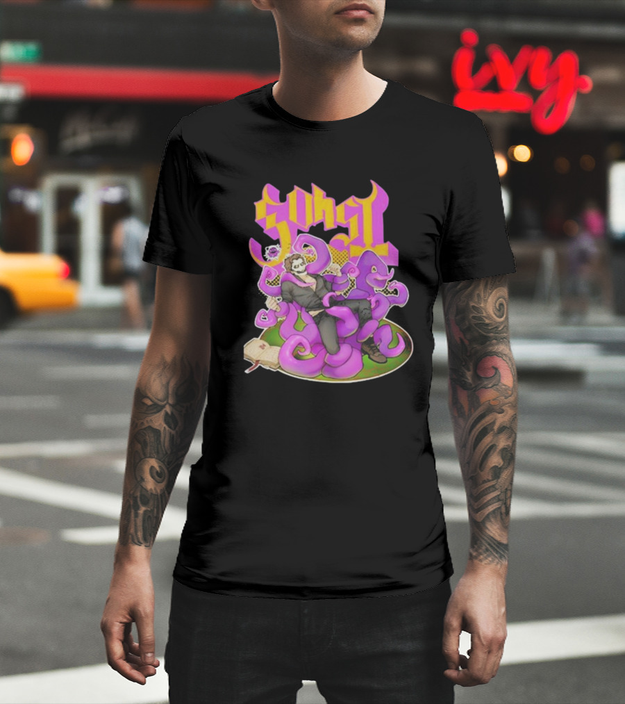 Ghost Papa Emeritus IV Kaijulz Comic Style Tentacle T-Shirt