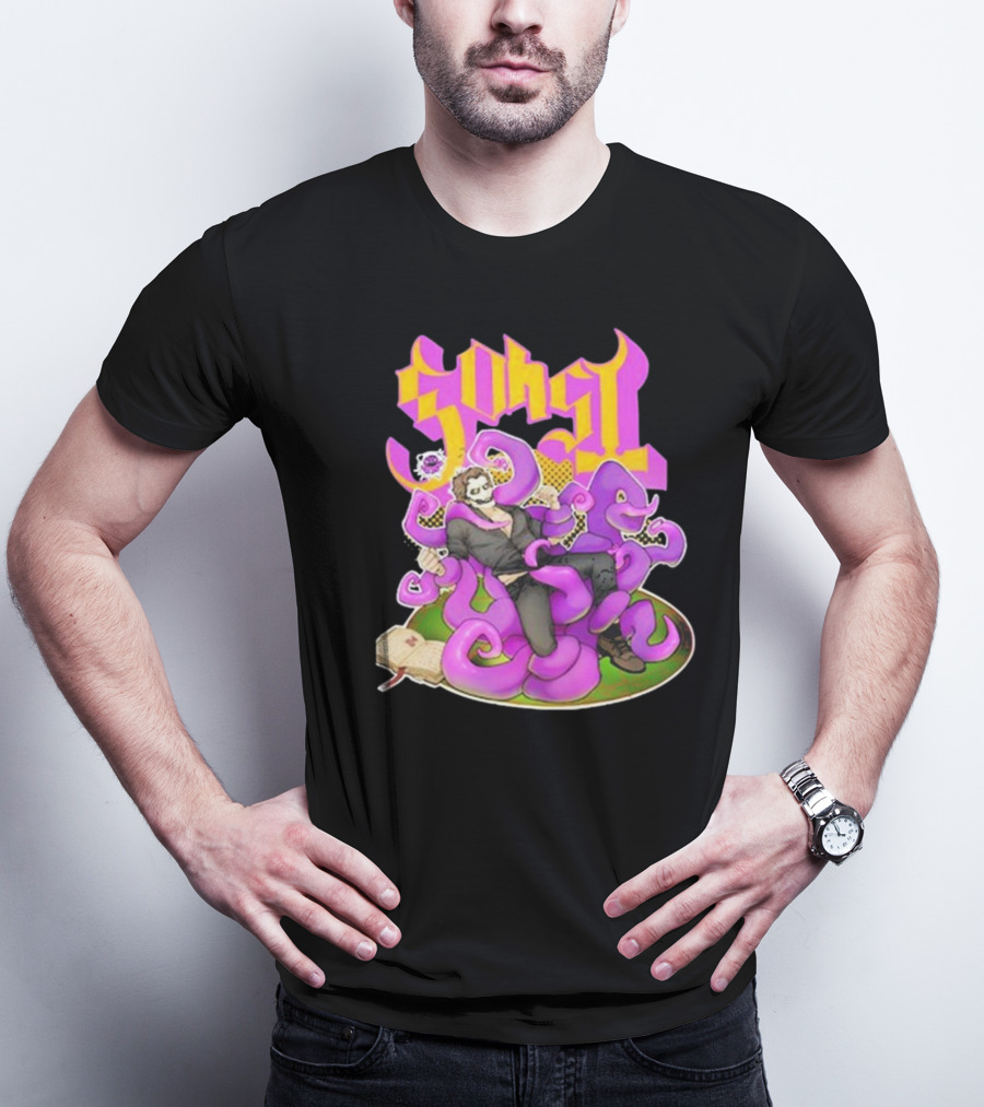 Ghost Papa Emeritus IV Kaijulz Comic Style Tentacle T-Shirt