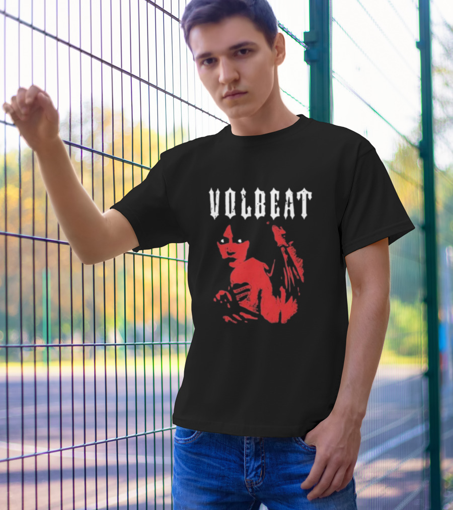 VOLBEAT Heaven Nor Hell Winged Shadowed Figure T-Shirt