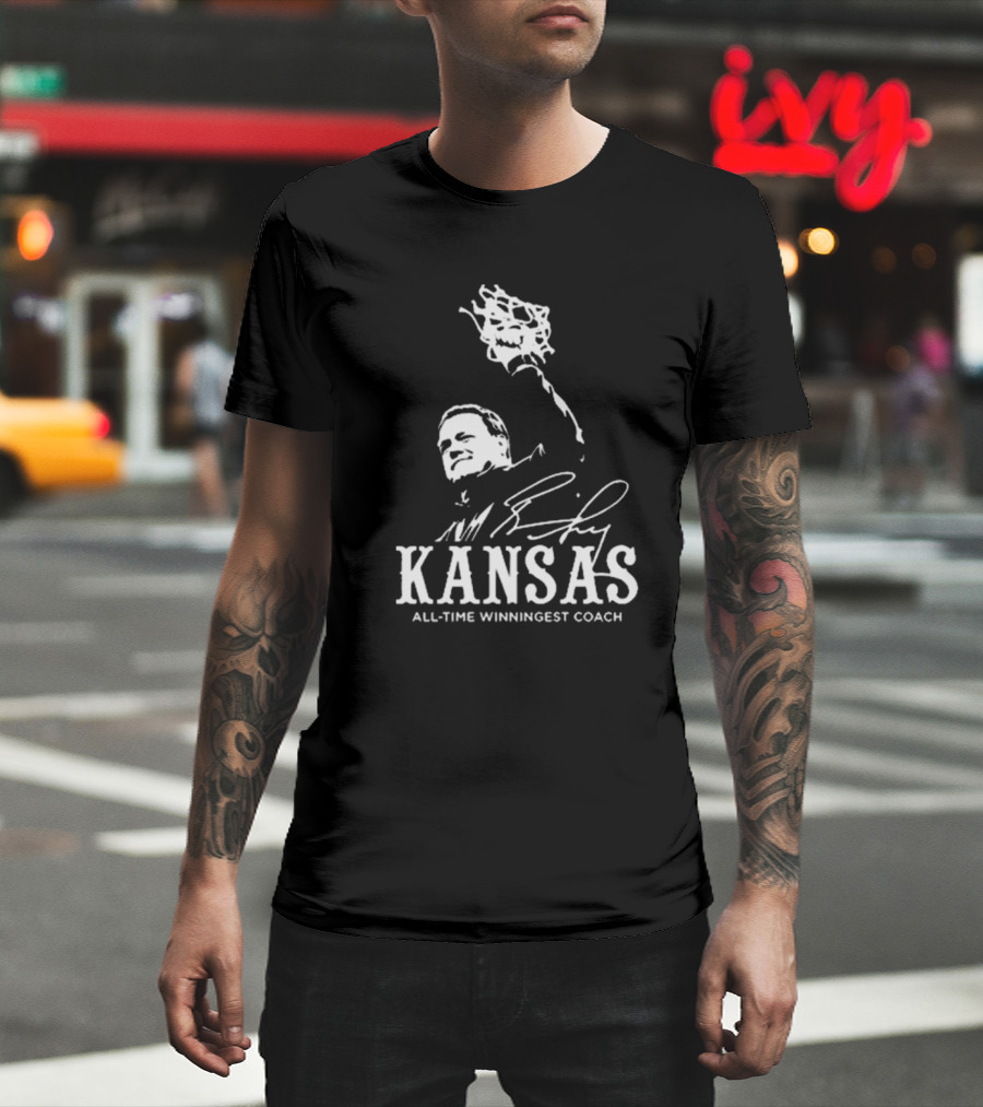 Bill Self Kansas All-Time Winningest Coach Signature T-Shirt