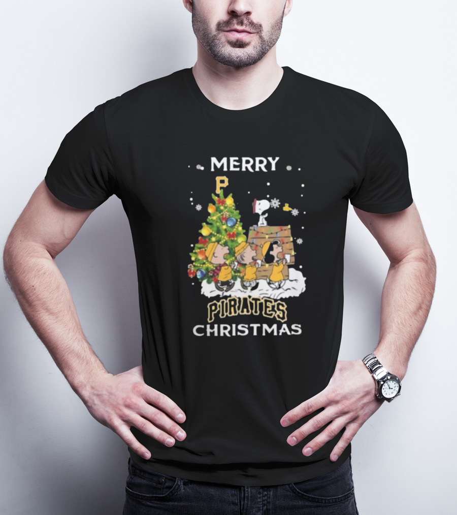 Pittsburgh Pirates X Snoopy Merry Pirates Christmas T-Shirt