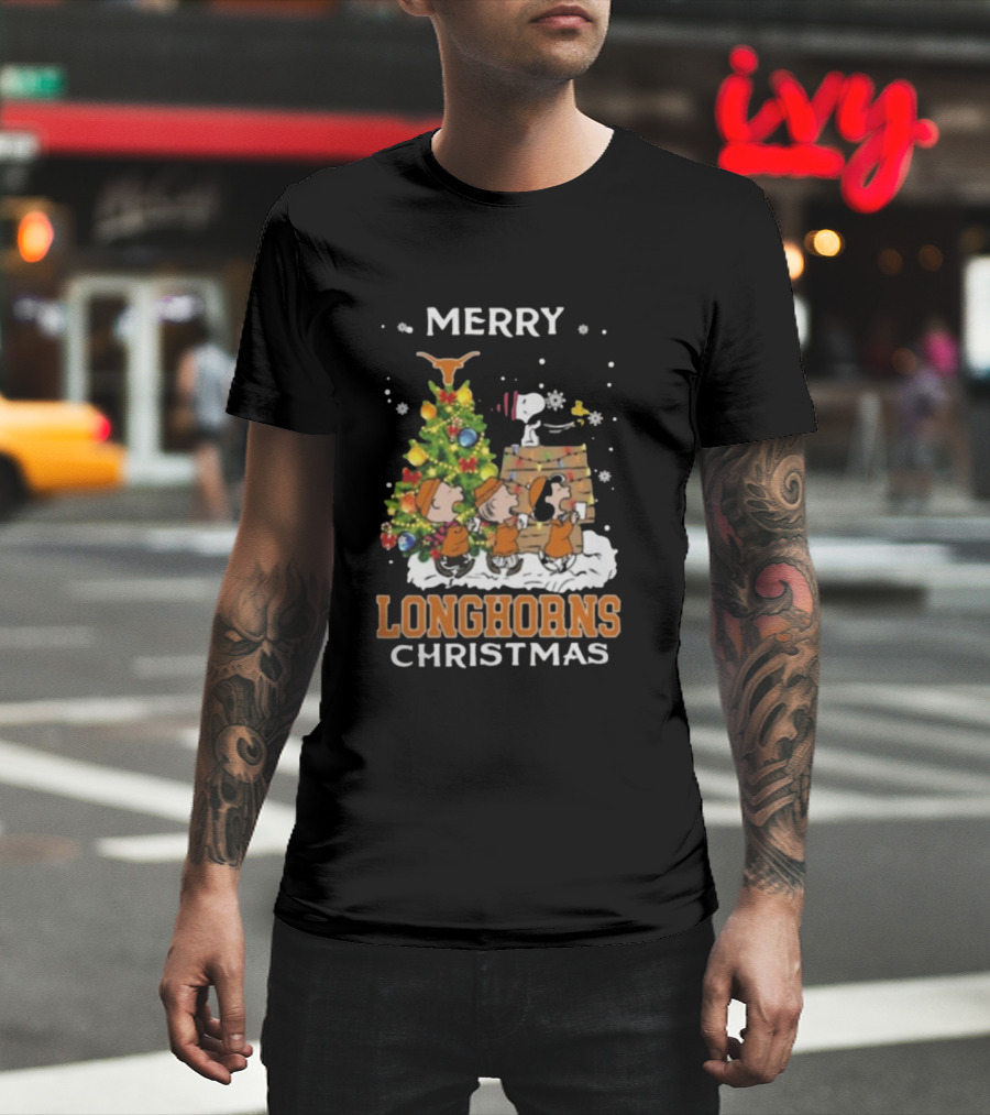 Texas Longhorns Snoopy Christmas T-Shirt