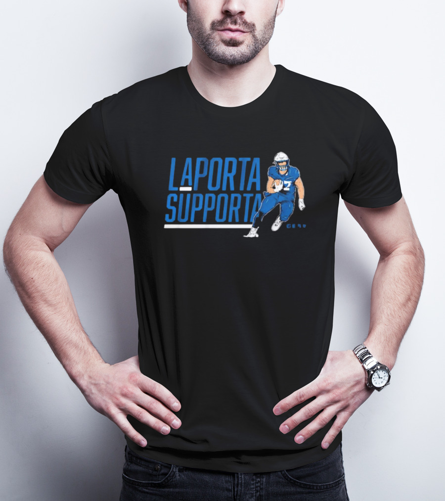 Sam LaPorta Supporta Detroit Lions NFL Football Player T-Shirt