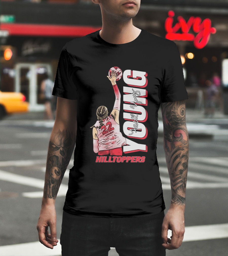 Faith Young Hilltoppers WKU Volleyball 22 Signature T-Shirt