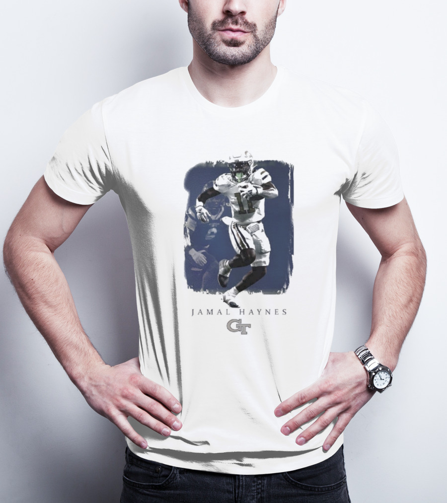 Jamal Haynes 11 Georgia Tech GT Yellow Jackets Football Spotlight T-Shirt