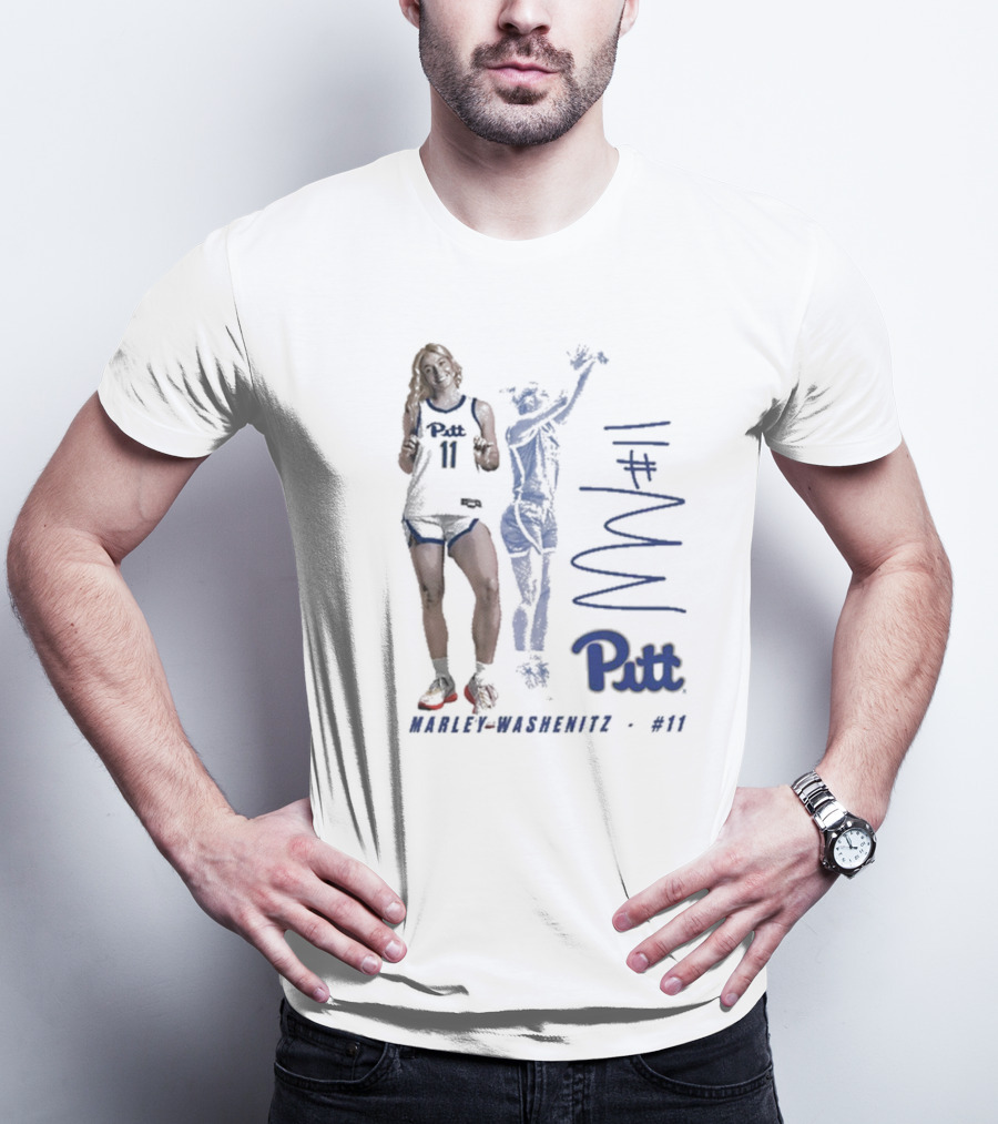 Pitt Panthers Marley Washenitz #11 Signature Basketball Player T-Shirt