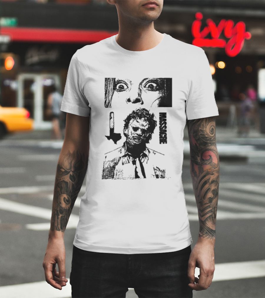 San Antonio Sharpist Texas Chainsaw Massacre Face Horror T-Shirt