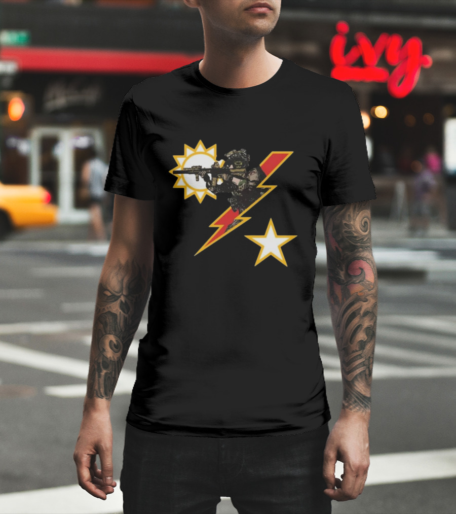 American Trigger Pullers Ranger SSB Sun Soldier Lightning Star T-Shirt