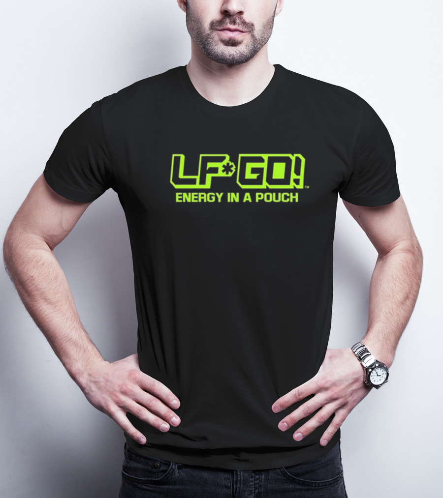 LFGO Energy In A Pouch Bright Neon Branding T-Shirt