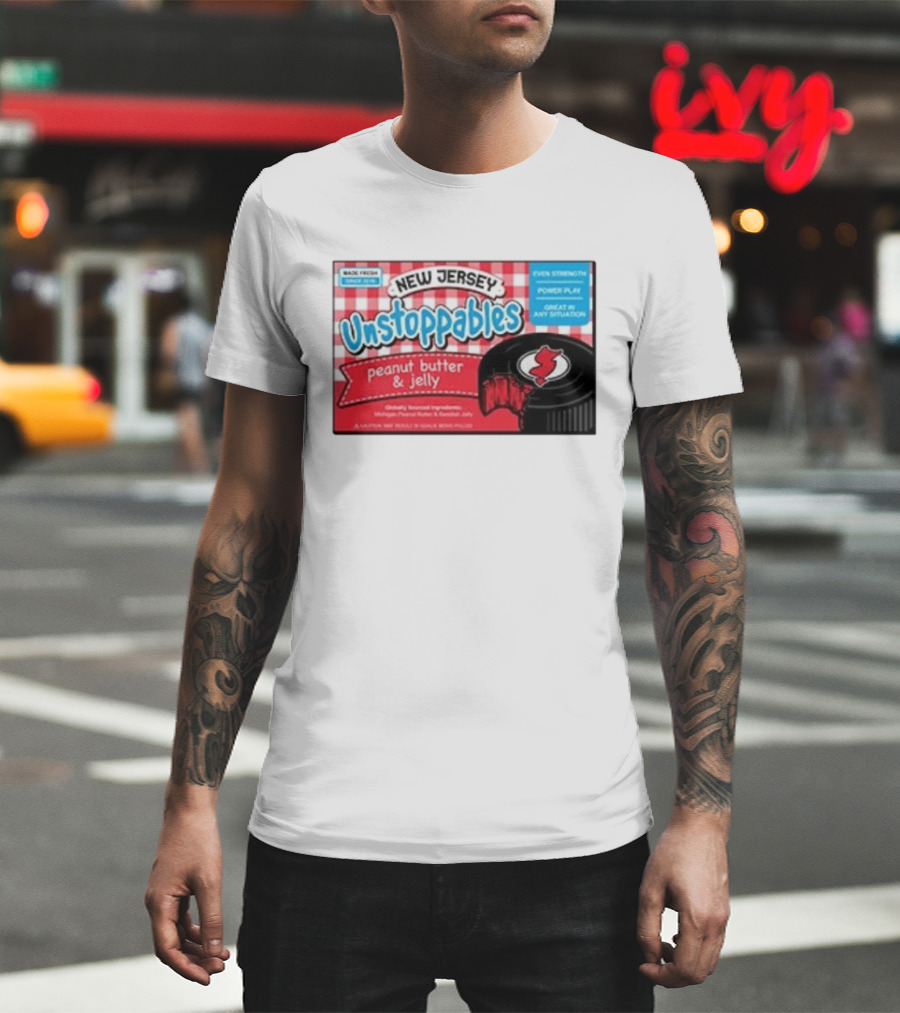 New Jersey Unstoppables Peanut Butter And Jelly Even Strength Power Play T-Shirt