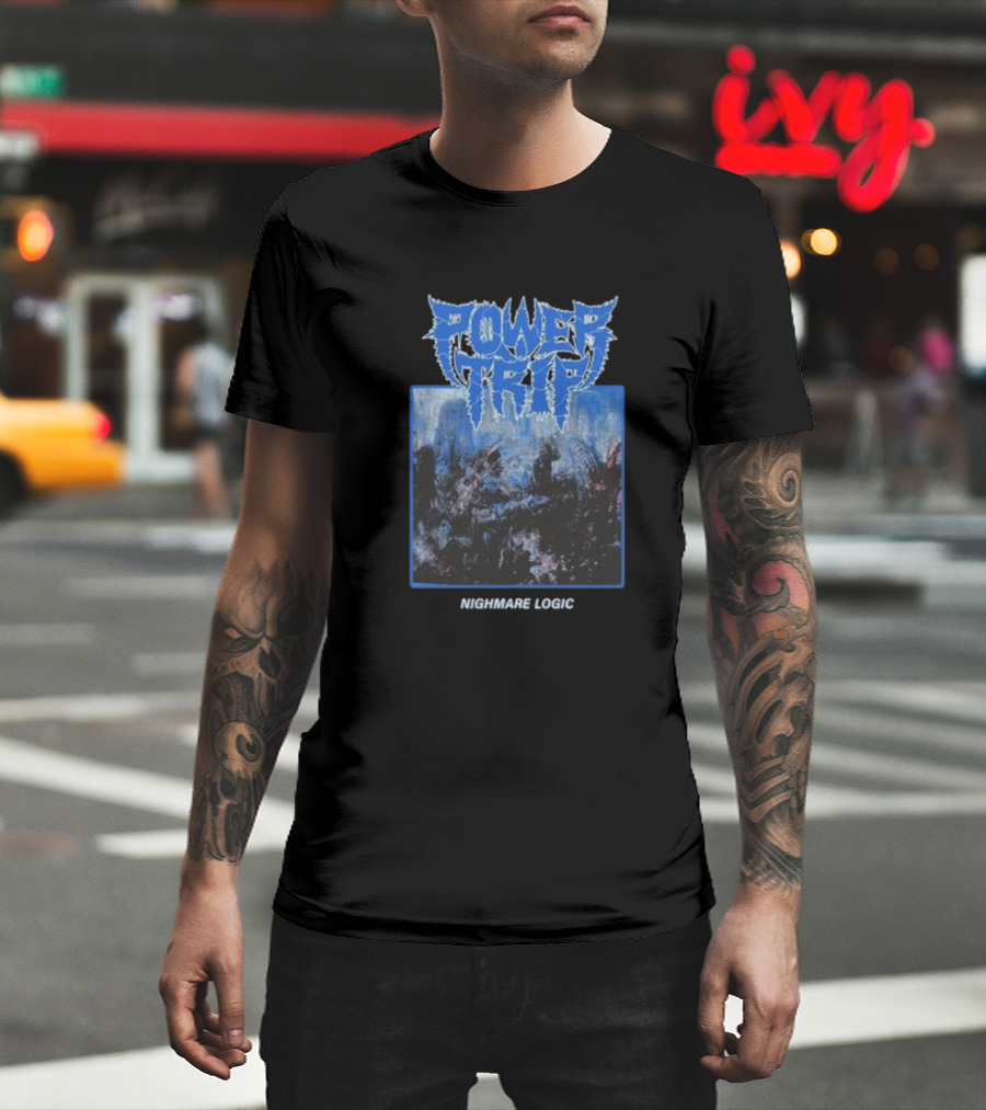 Power Trip Nightmare Logic Album Cover T-Shirt