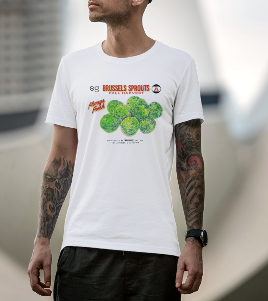Sweetgreen X MNTGE Brussels Sprouts Fall Harvest Always Fresh Los Angeles California T-Shirt