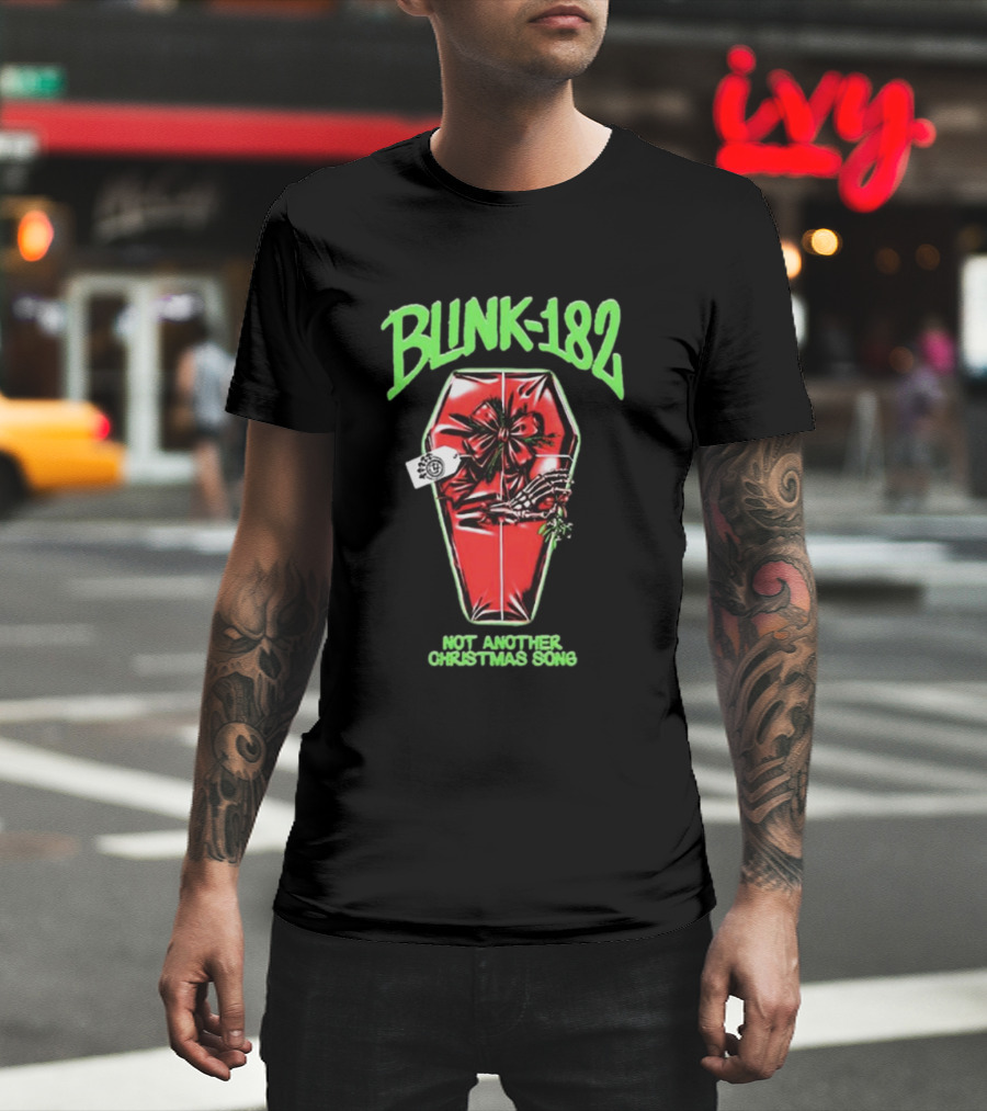 Blink-182 Not Another Christmas Song Coffin Gift T-Shirt