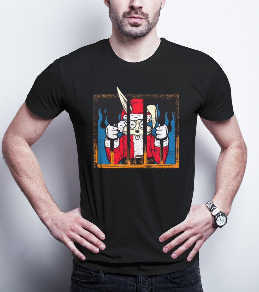 Blink-182 Santa Behind Bars Christmas T-Shirt