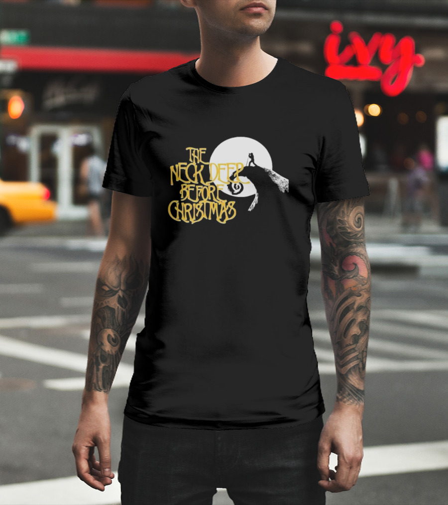 The Neck Deep Before Christmas Moonlit Cliff Scene T-Shirt