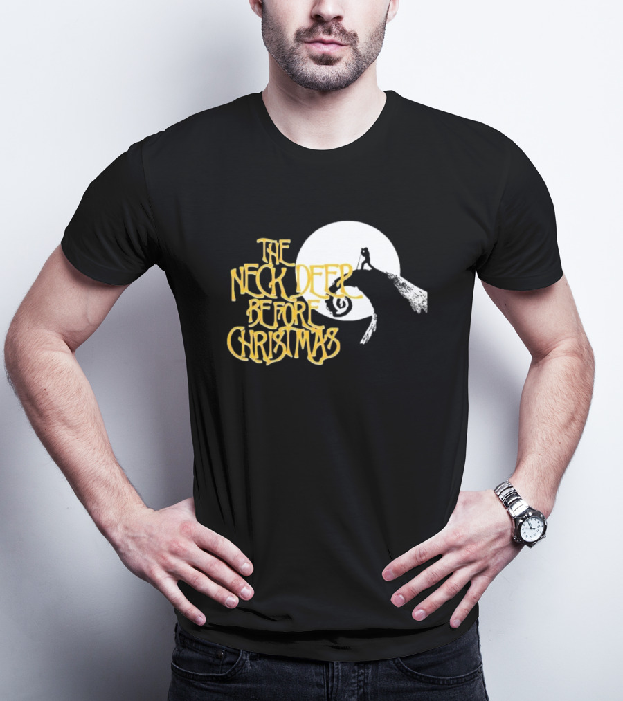 The Neck Deep Before Christmas Moonlit Cliff Scene T-Shirt