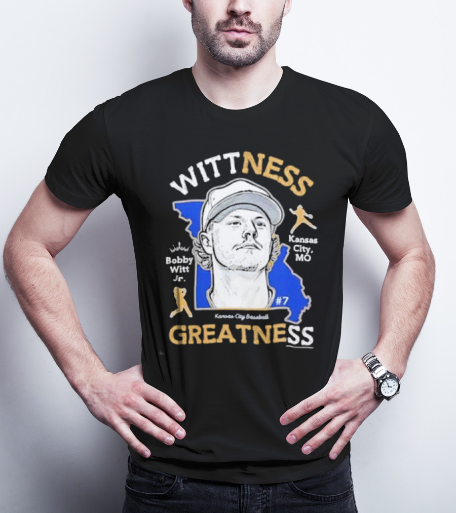Wittness Greatness Bobby Witt Jr. Kansas City Baseball #7 Kansas City MO T-Shirt