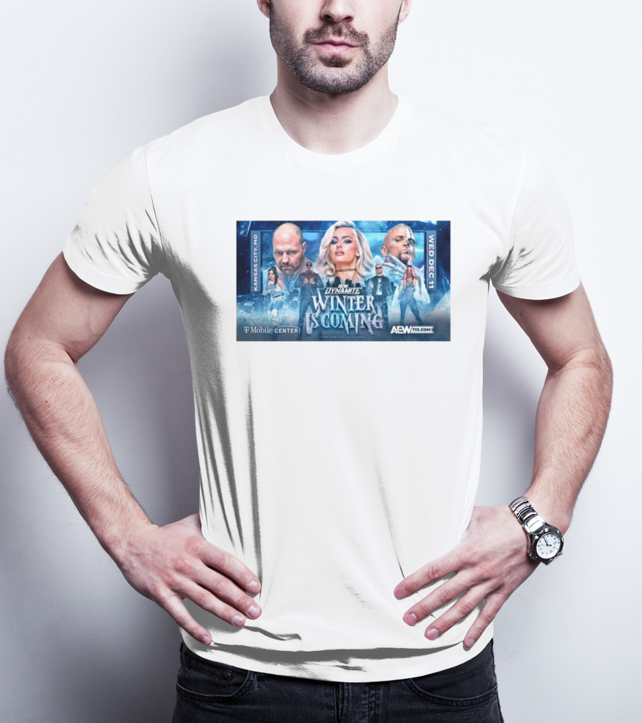 AEW Dynamite Winter Is Coming Kansas City Featuring Mariah May Jon Moxley Darby Allin Kris Statlander Bobby Lashley Orange Cassidy Mercedes Moné Dec 11 T-Mobile Center T-Shirt