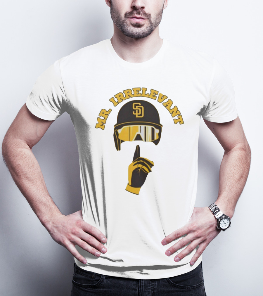 Mr Irrelevant SD Baseball Helmet And Finger Gesture T-Shirt