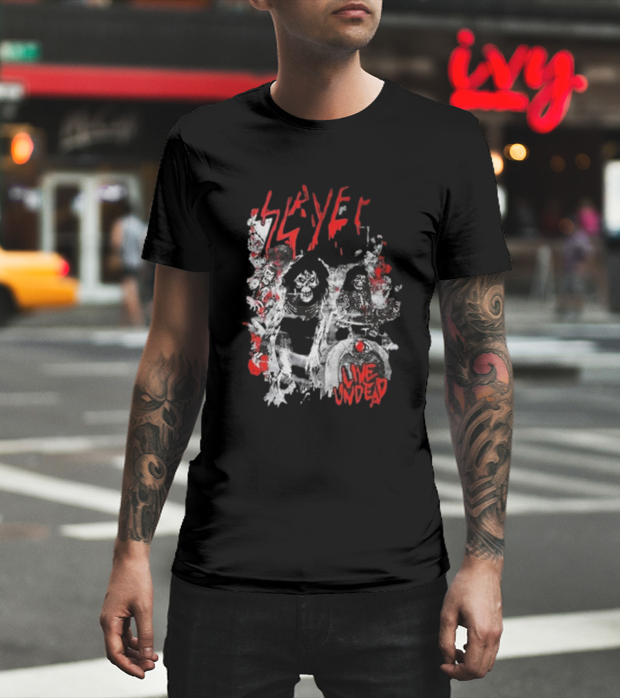 Slayer Live Undead Ghostly Concert Scene T-Shirt