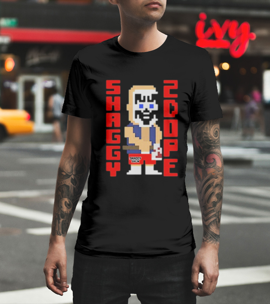 Shaggy 2 Dope Retro Pixel Art From The Shaggy Show Video-game T-Shirt