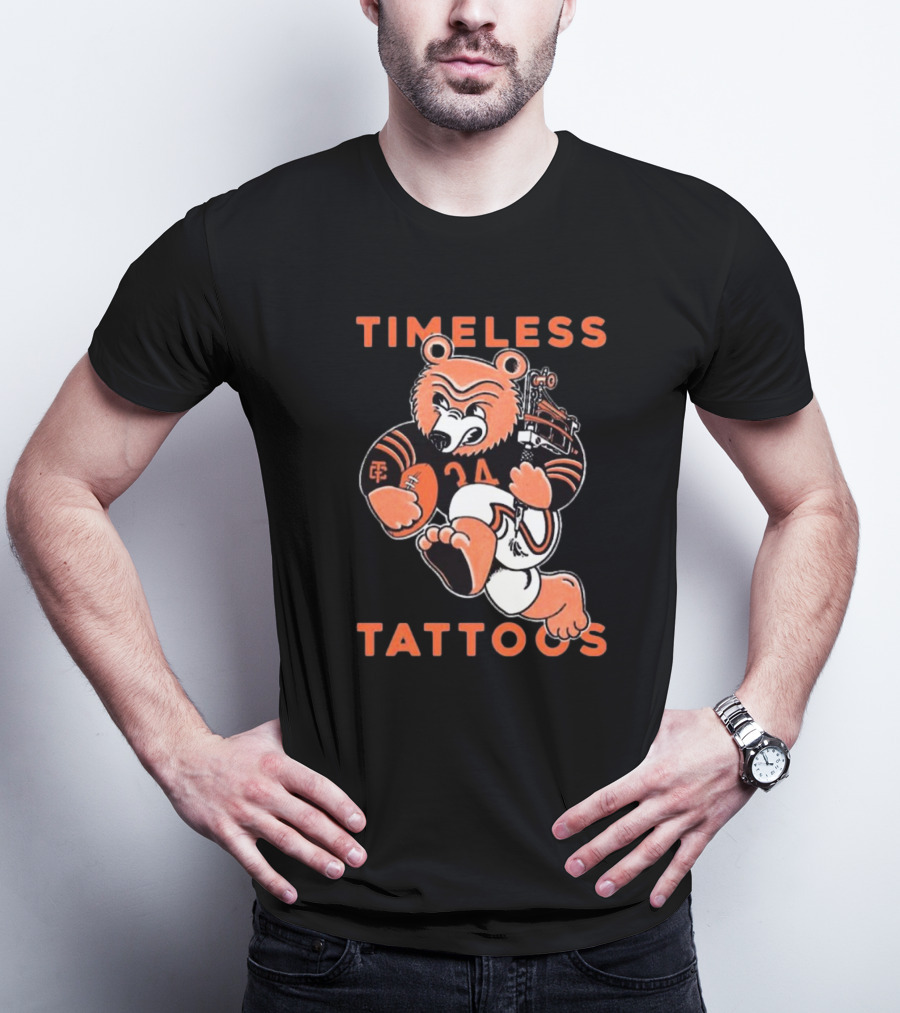 Timeless Tattoos Chicago Bears Football Bear T-Shirt