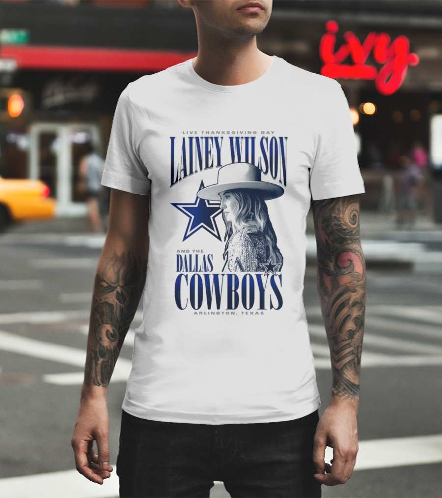 Lainey Wilson Live Thanksgiving Day With Dallas Cowboys Arlington Texas T-Shirt