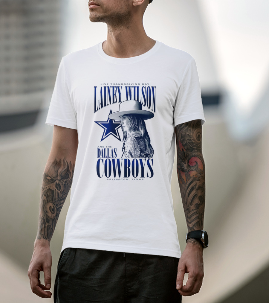 Lainey Wilson Live Thanksgiving Day With Dallas Cowboys Arlington Texas T-Shirt