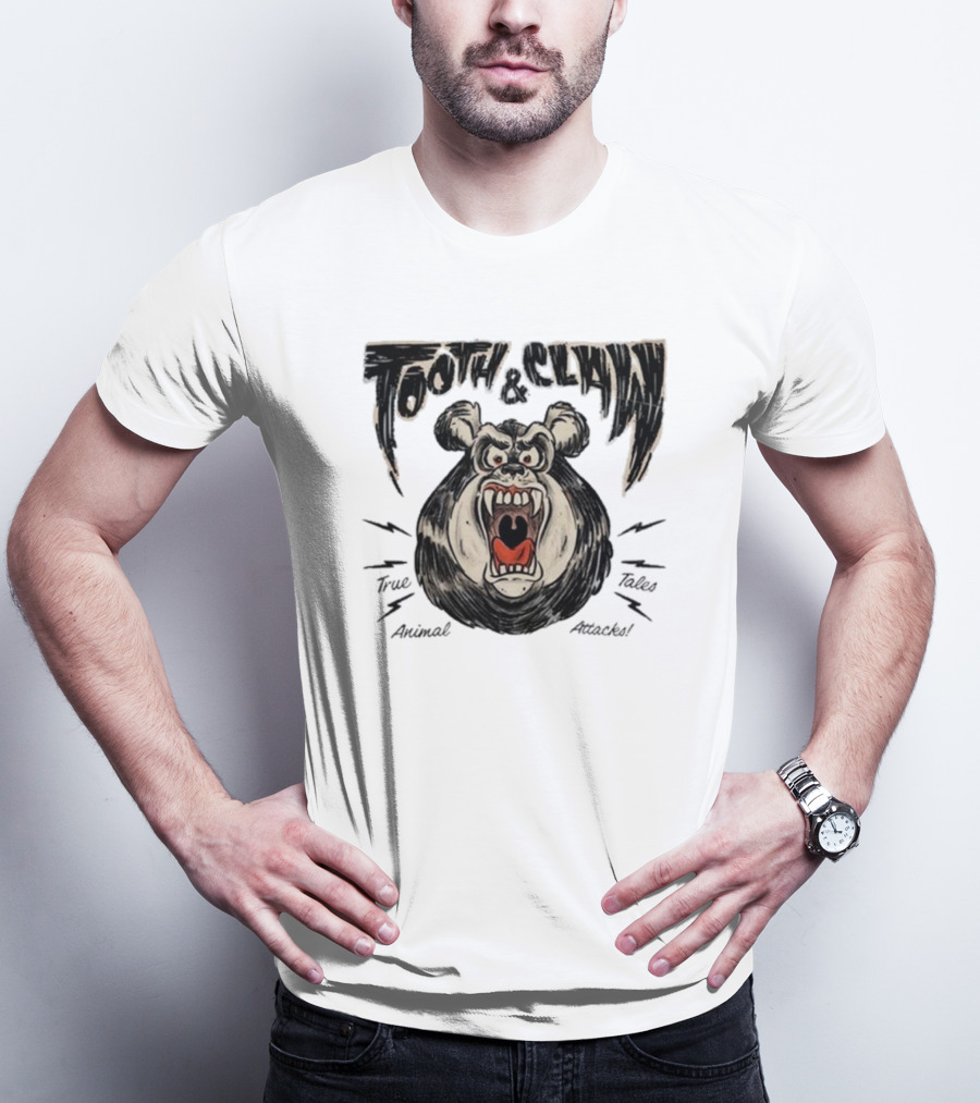 Tooth And Claw True Animal Tales Attacks Fierce Bear T-Shirt
