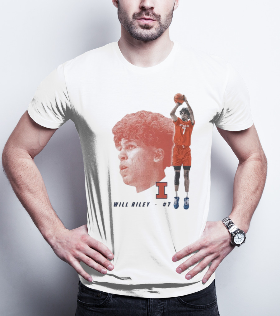 Will Riley #7 Illinois Fighting Illini Big Ten Iconic T-Shirt
