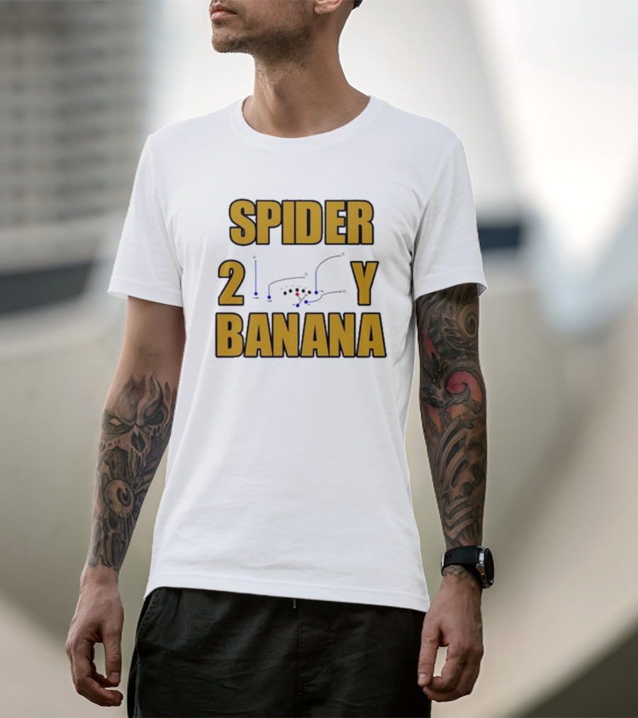 Spider 2Y Banana Football Play Diagram Jon Gruden T-Shirt