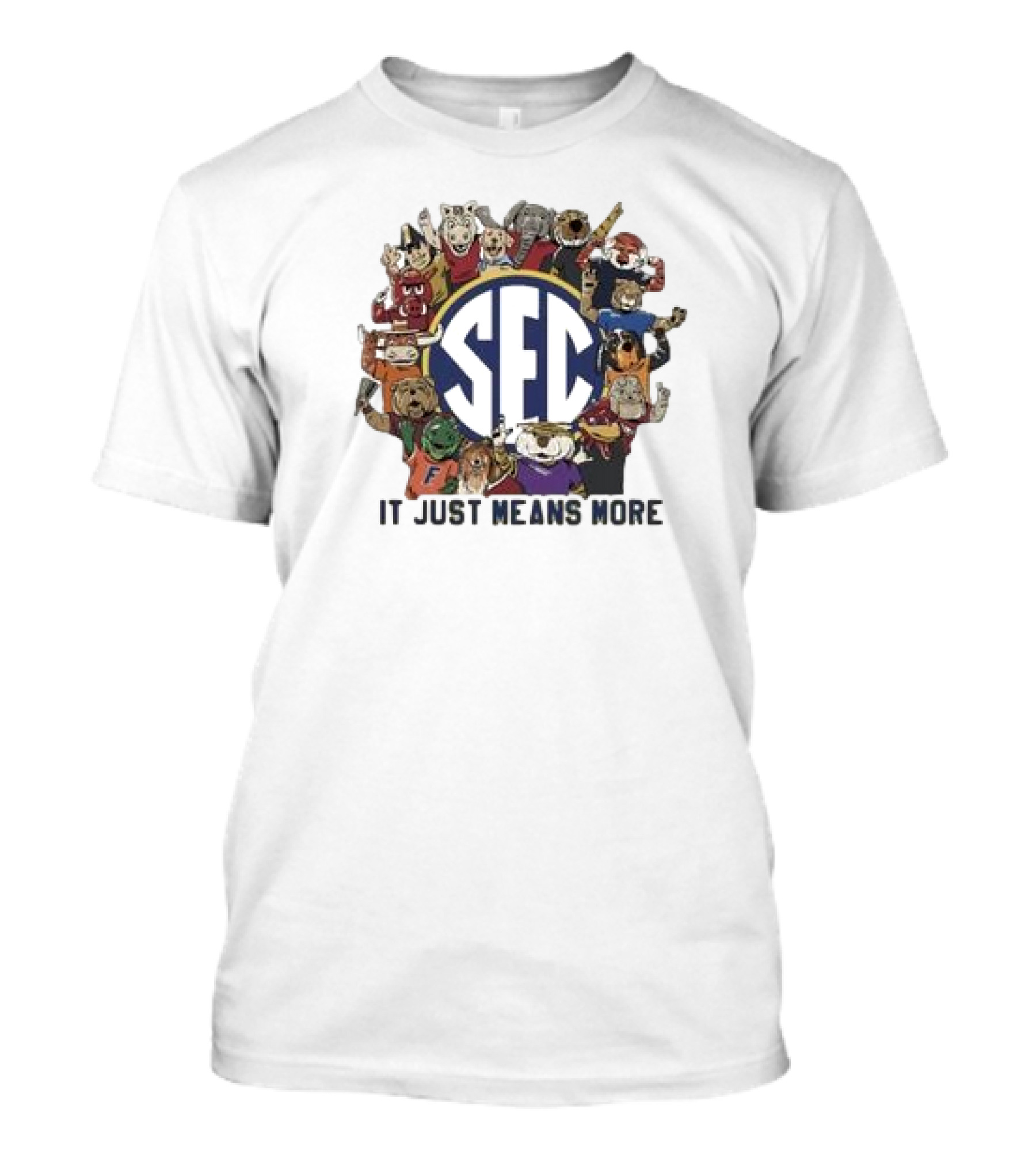SEC Family It Just Means More Animal Characters T-Shirt