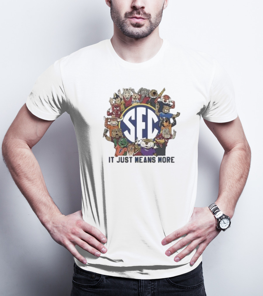 SEC Family It Just Means More Animal Characters T-Shirt