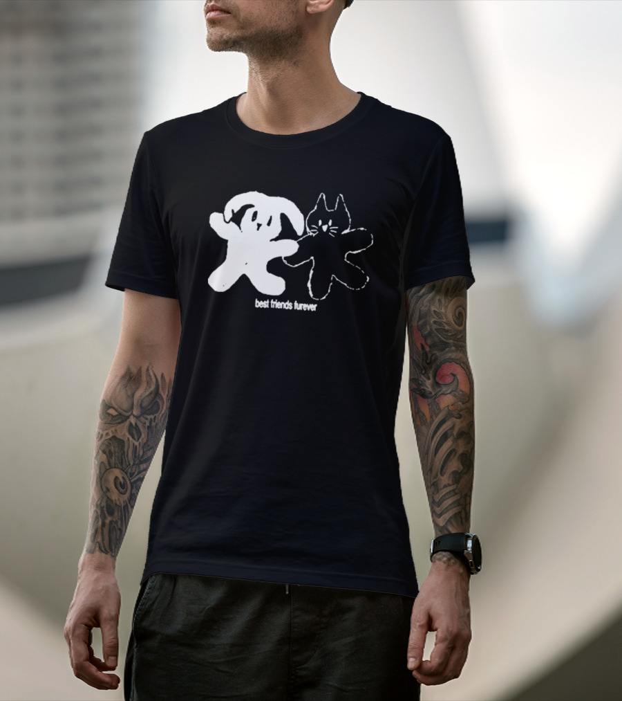 Angeltype Best Friends Furever Puppy And Kitten Duo T-Shirt