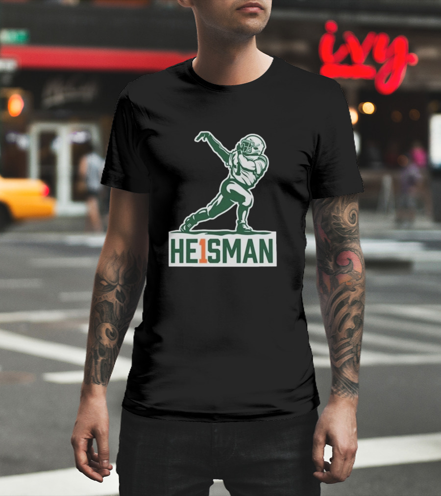 HE1SMAN Football Pose With Jersey Number One T-Shirt