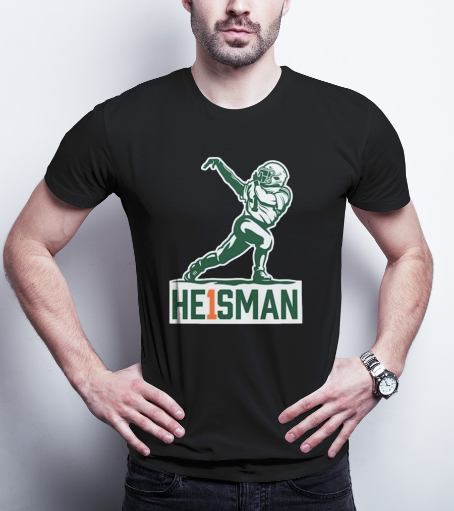 HE1SMAN Football Pose With Jersey Number One T-Shirt