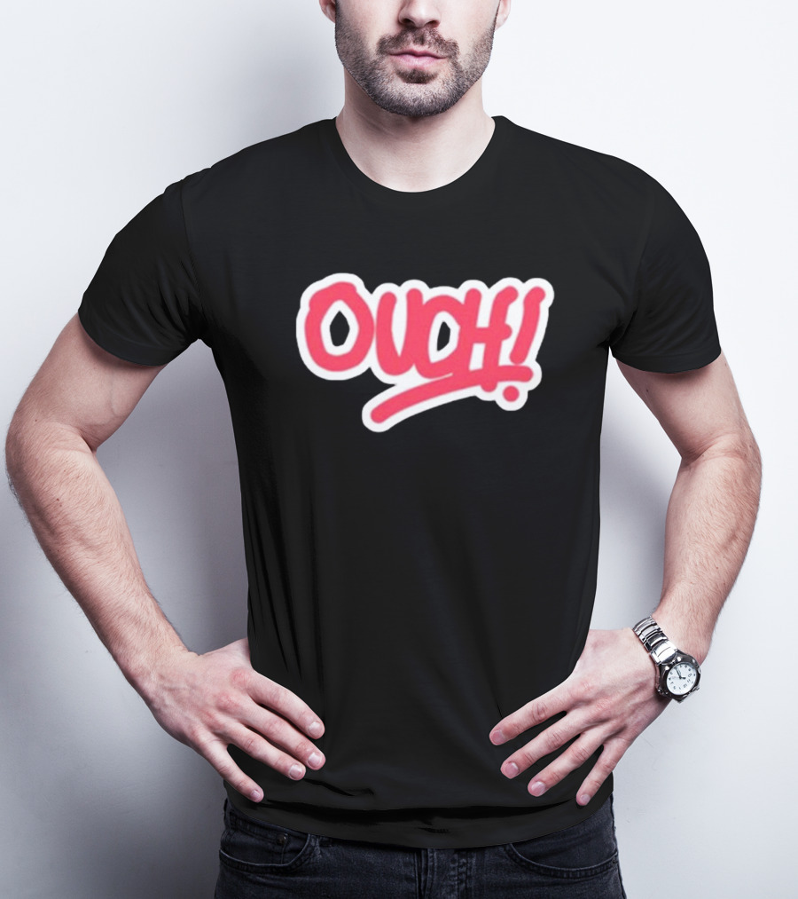 Matt Watson Ouch Red Text 90s T-Shirt