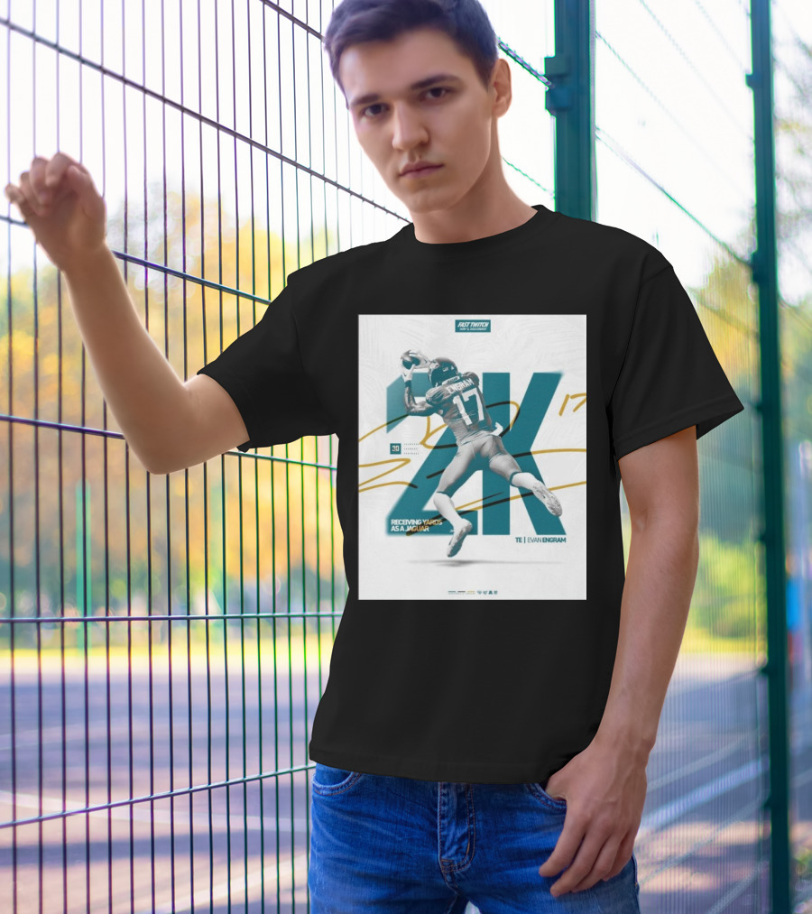 Jacksonville Jaguars TE Evan Engram 2K Receiving Yards As A Jaguar T-Shirt