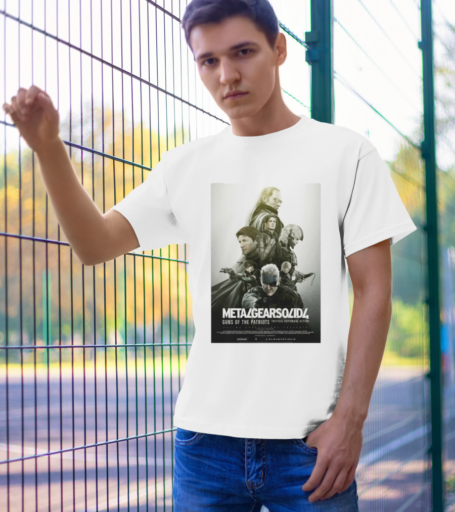 Metal Gear Solid 4 Guns Of The Patriots Tactical Espionage Action Konami PlayStation 3 T-Shirt