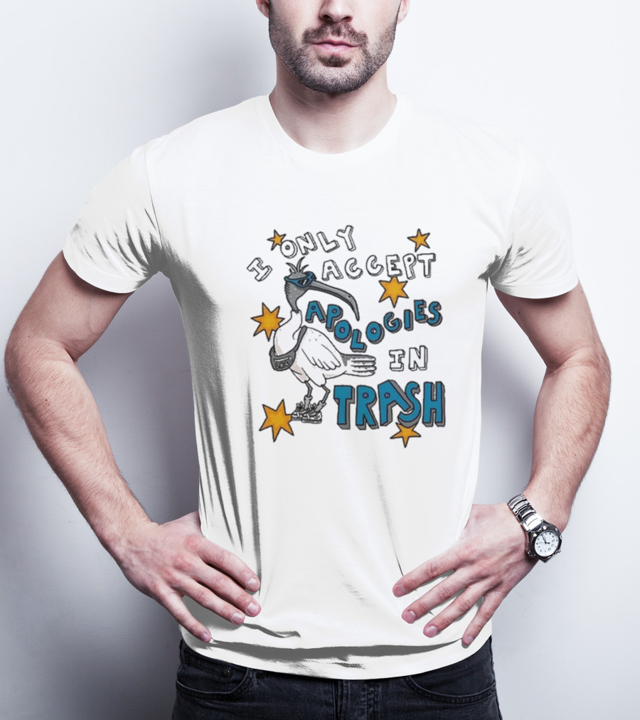 I Only Accept Apologies In Trash Ibis Sunglasses Stars T-Shirt