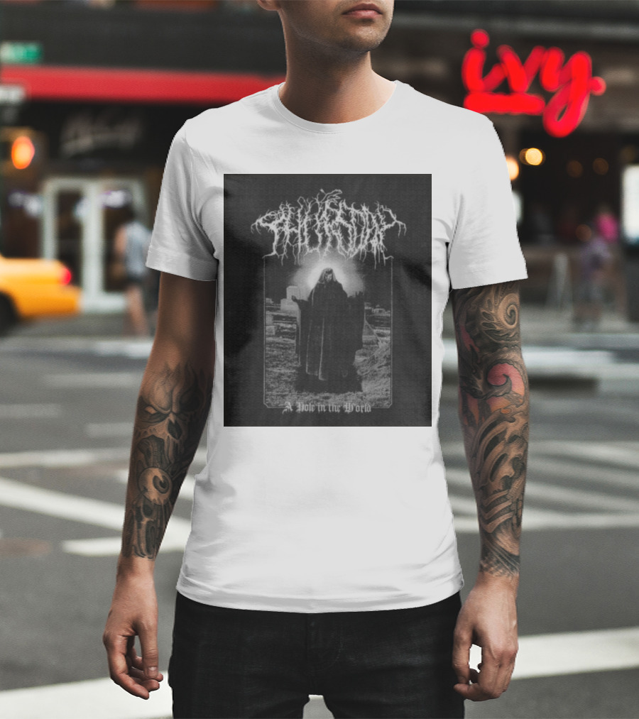 Thursday A Hole In The World Mysterious Cloaked Figure In Cemetery T-Shirt